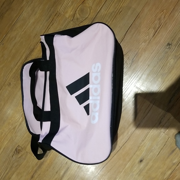 adidas | Bags | Adidas Pink And Black Bag Handledshoulder Strap Zipper ...